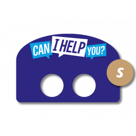 badge topper "Can i help you?" S