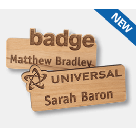 Custom Wooden Name Badges | timberline® flex by badgepoint®