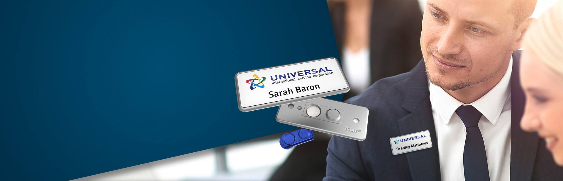 Order name badges online - individual printing, fast delivery