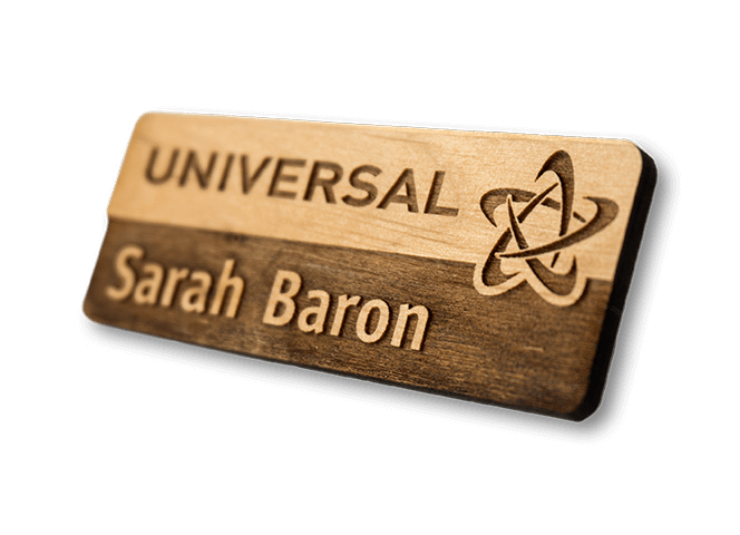 Custom Wooden Name Badges | timberline® flex by badgepoint®