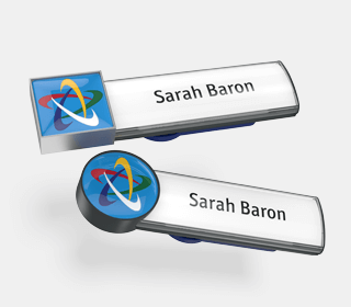 Order name badges online - individual printing, fast delivery